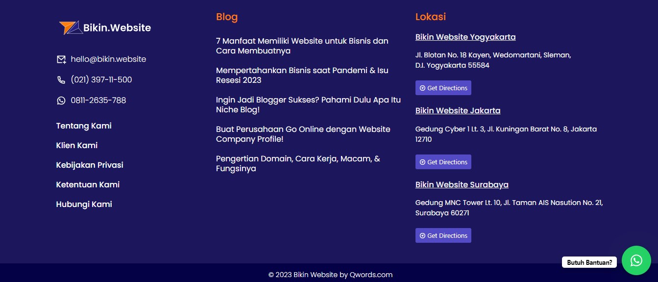 4+ Inspirasi Footer Design untuk Bikin Website Makin Menarik